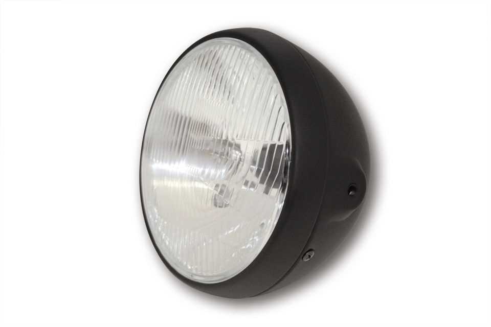 SHIN YO SHIN YO 7 inch headlight British style, matt black, Lukturi ...